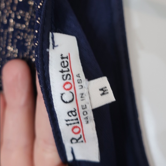 Rolla Coster | Dresses | Rolla Coster Navy And Gold Dress Size Med ...